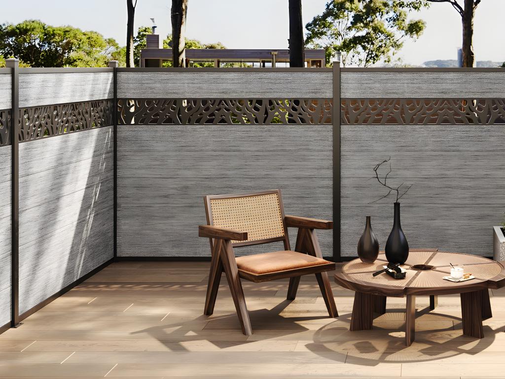 Valla de láminas Alt.181 cm - kit 7 láminas composite decoradas + 1 ...