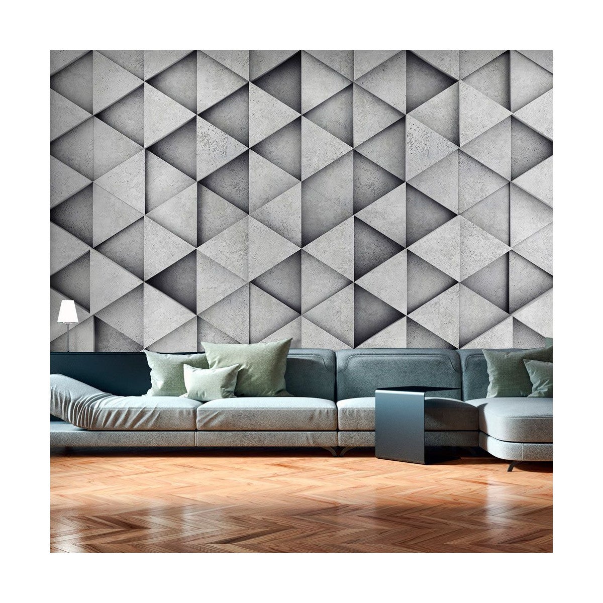 Papier Peint "Grey Triangles" 245 x 350 cm | Leroy Merlin