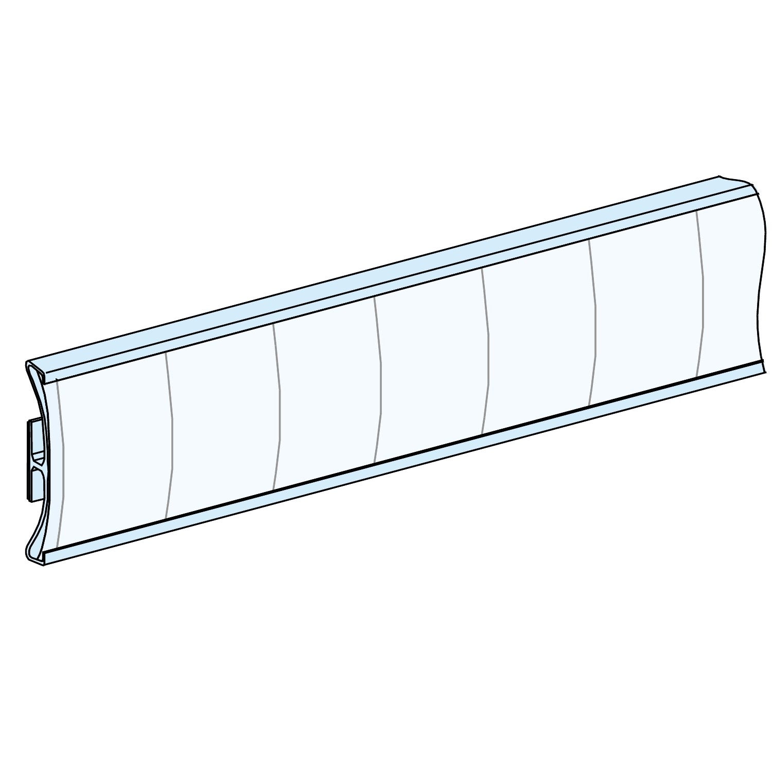 Porte-étiquettes adhésives - L432mm H24mm - lot de 12 - PrismaSeT G ...