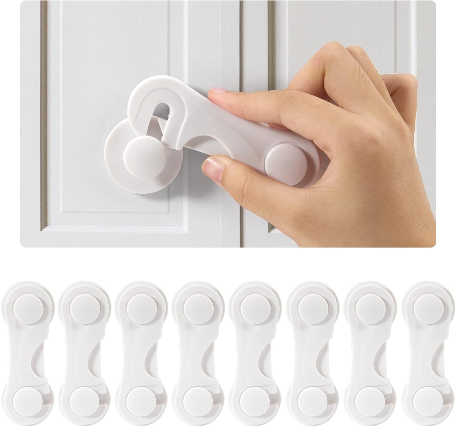 8 Pièces Enfant Bloc Porte Securite BéBé, Protection Bebe pour Placard ...