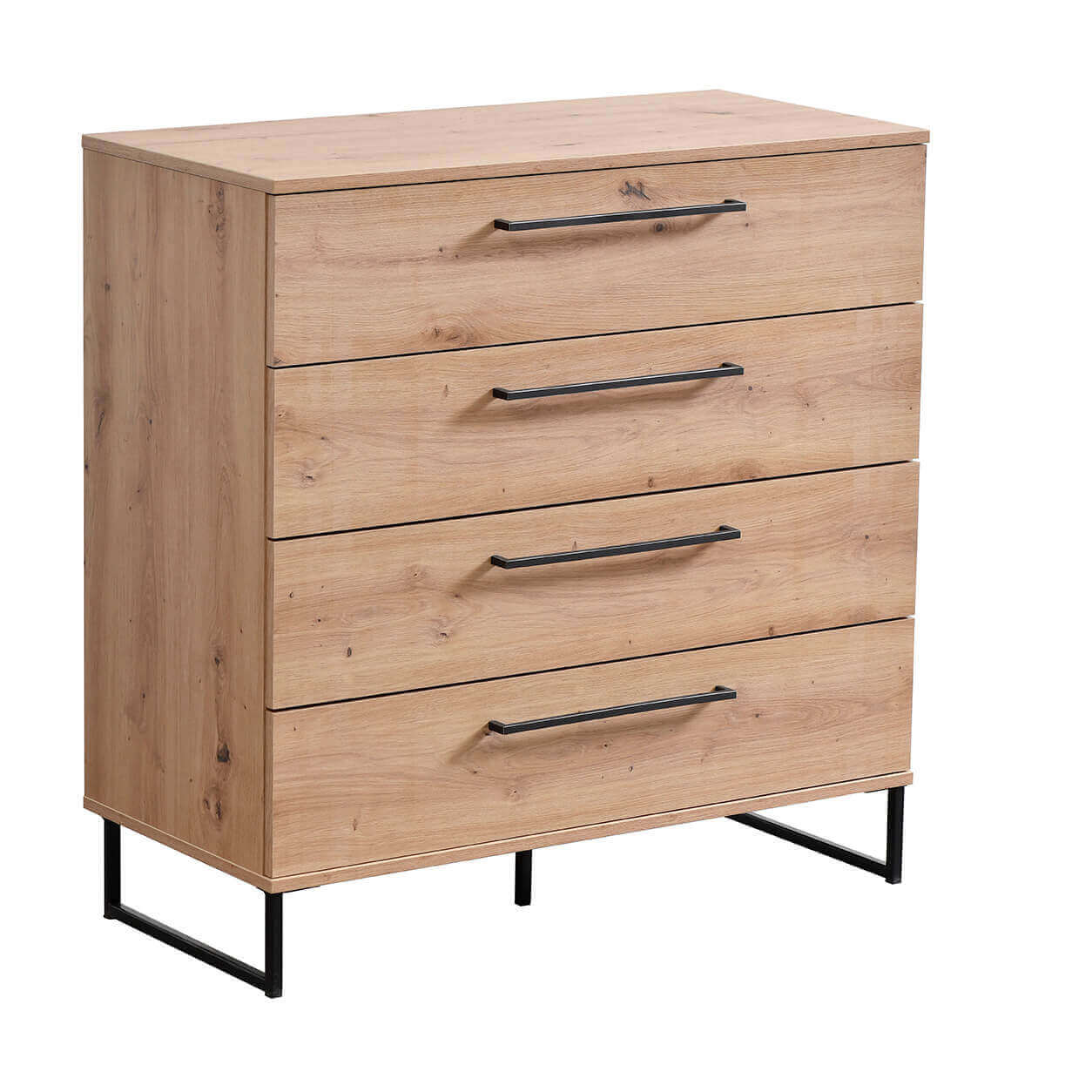 Cassettiera moderna 4 cassetti colore rovere di design moderno ...