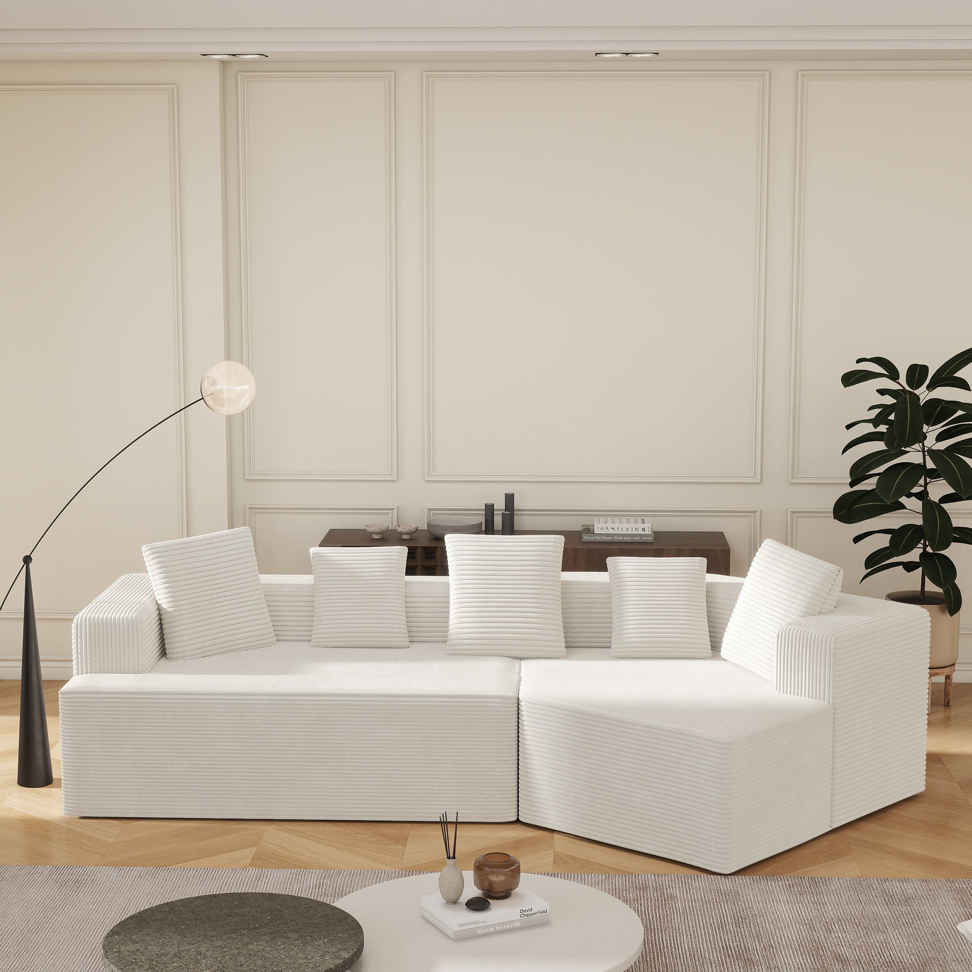 Canapé modulable en tissu - design nuage ultra confortable 312 cm ...