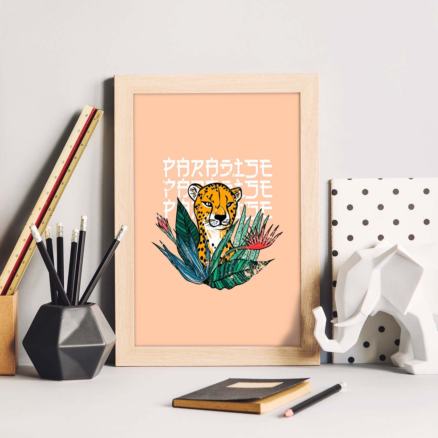 Posters Con Mensajes Felices Ilustrados. Lamina De Decoracion 'paradise ...