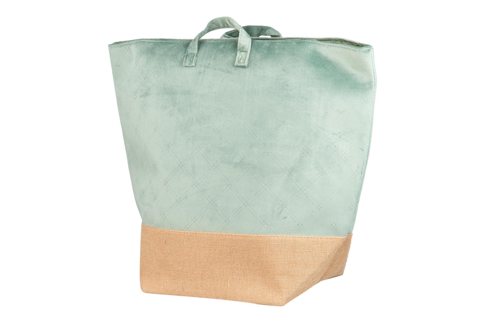 Cesto Ropa Velvet/yute Verde 30x30x50 Cm | Leroy Merlin