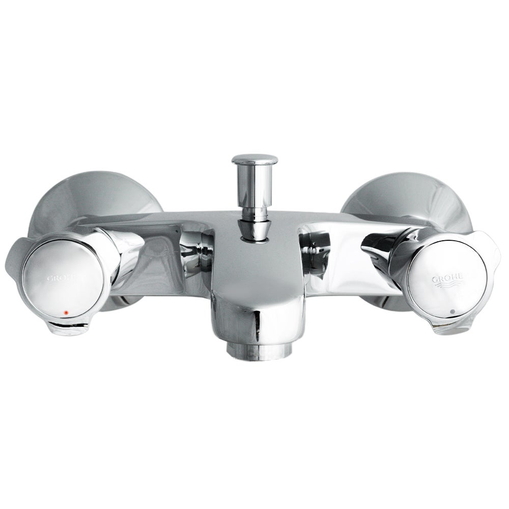 Robinet melangeur mural bain douche COSTA L Chrome et blanc Grohe 25460001D | Leroy Merlin
