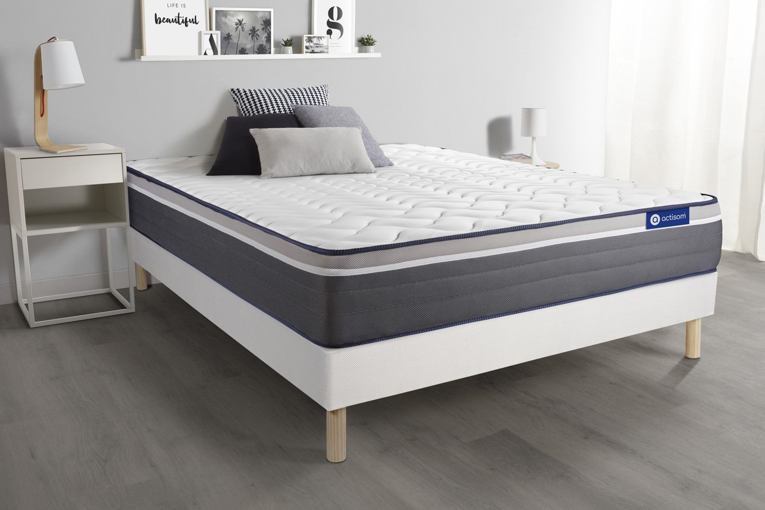 Ensemble matelas 180 x 200 cm Actilatex plus - Latex et mémoire de ...