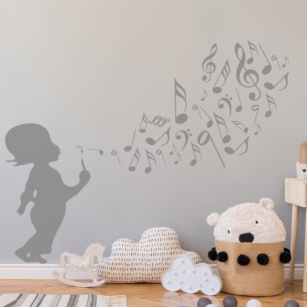 Sticker Mural - Notes de musique Enfant 3617680204009 - Noir - 177x230 ...