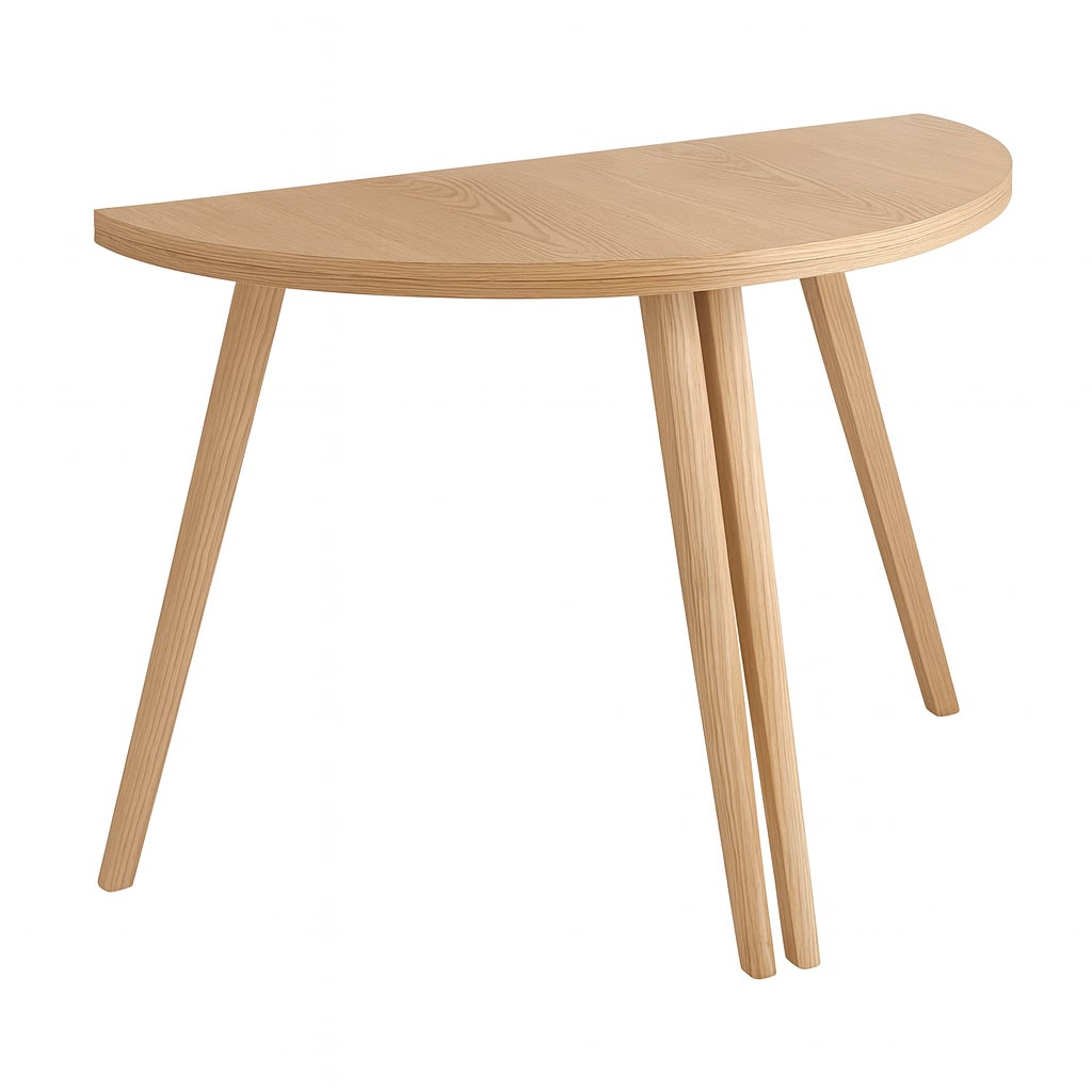 Table demi-lune, console extensible 55 x 110 Mawi, pour 3 personnes ...