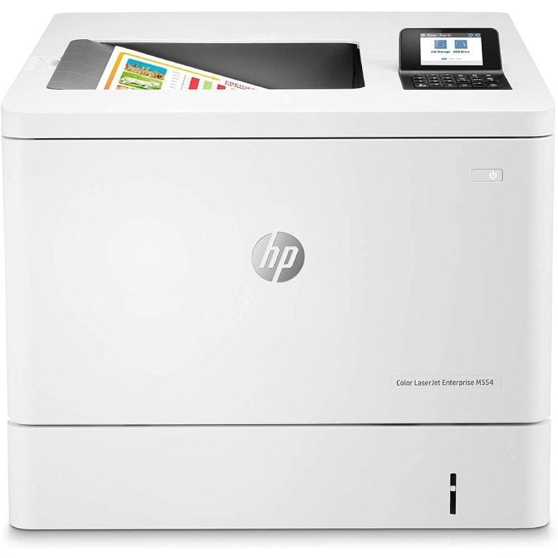 Impresora Láser HP M554DN LaserJet Enterprise Blanco 0194850414275 ...