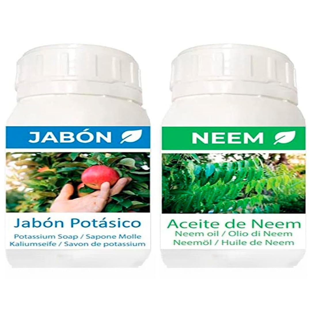 PLANTAWA Jabón Potásico y Aceite de Neem para Plantas (2X250 ml) | 100% ...
