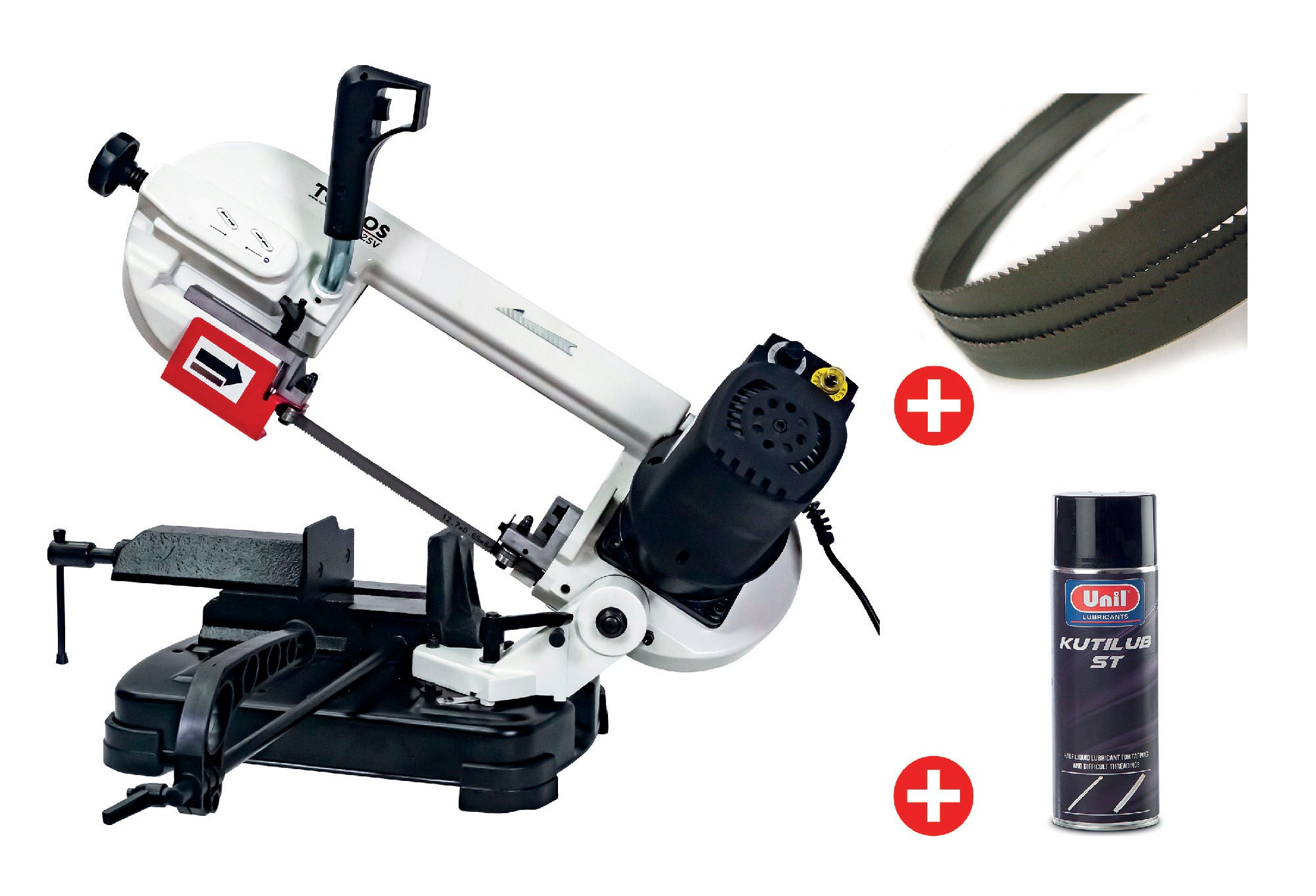 Scie à ruban portable à métaux 0-60 capacité de coupe ronde 125 mm 0,4 ...