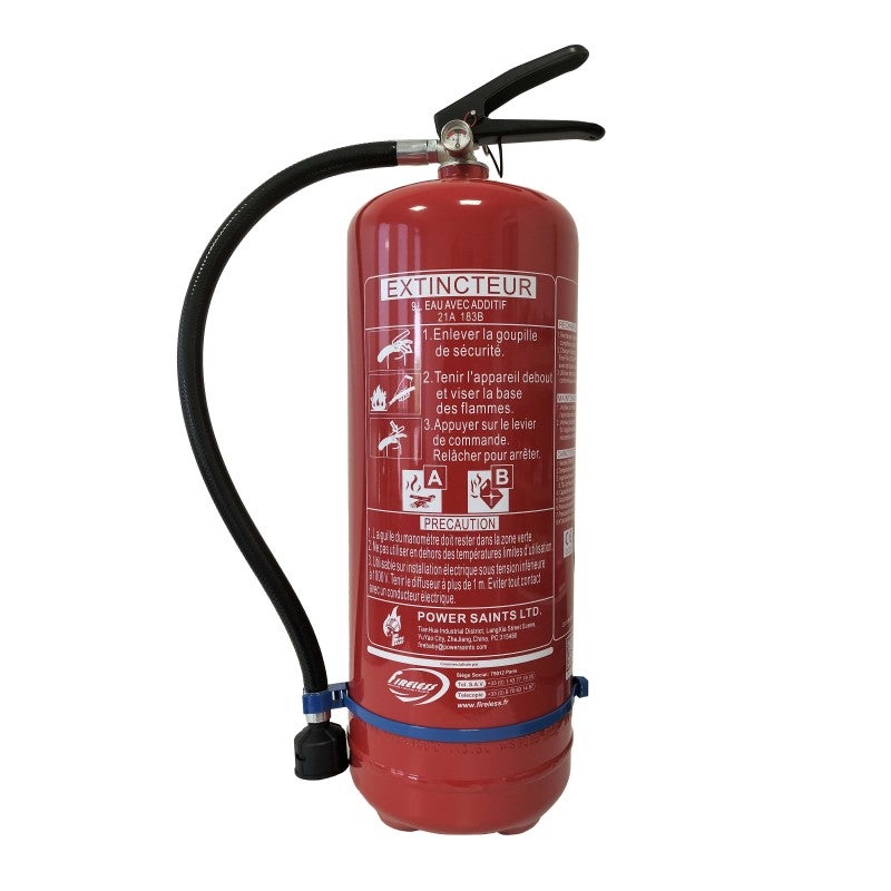 Extincteur 9L Eau + Additif classe AB NF FIRELESS | Leroy Merlin