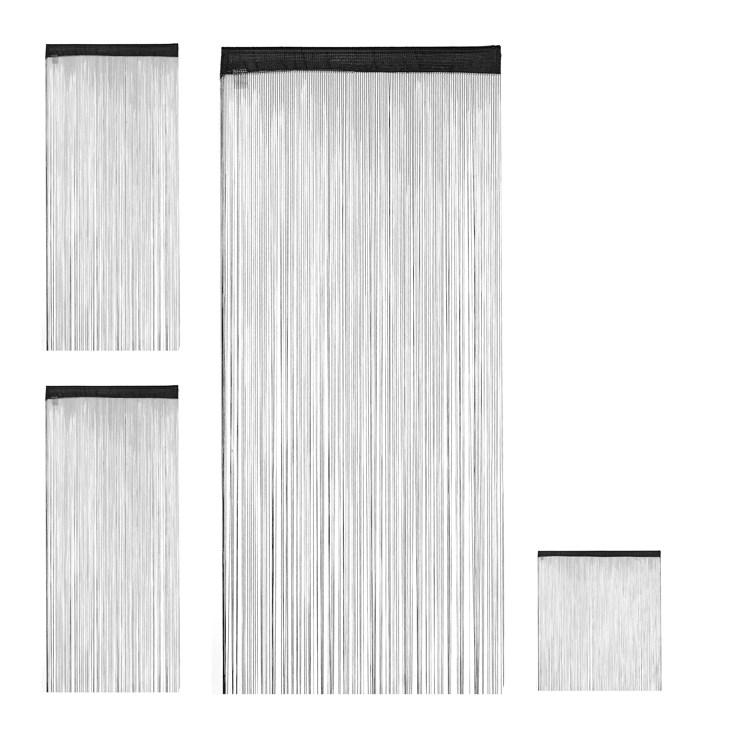 Rideau fils, lot de 3, rideau de porte ou fenêtre, 90x245 cm, rideau ...