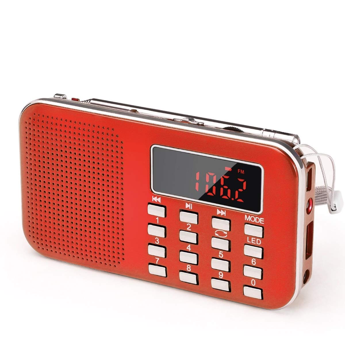 Radio Portátil AM/FM Pequeña,Recargable con Batería 1200mAh,Radio ...