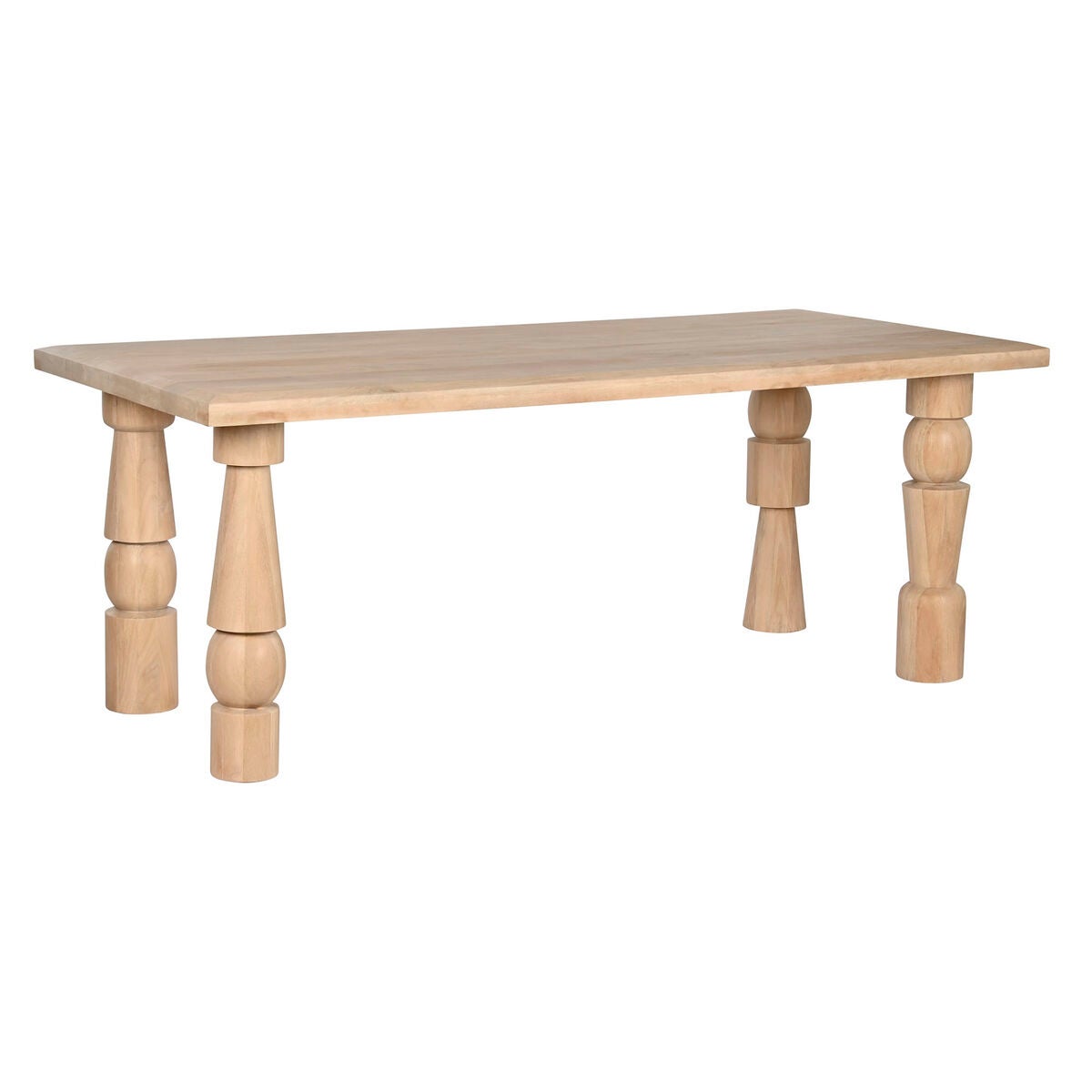 Mesa de Comedor Home ESPRIT Natural Madera de mango 200 x 90 x 76 cm ...
