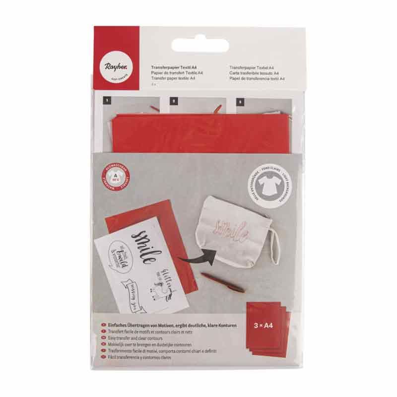 Papier de transfert Textile A4 - rouge - Rayher | Leroy Merlin