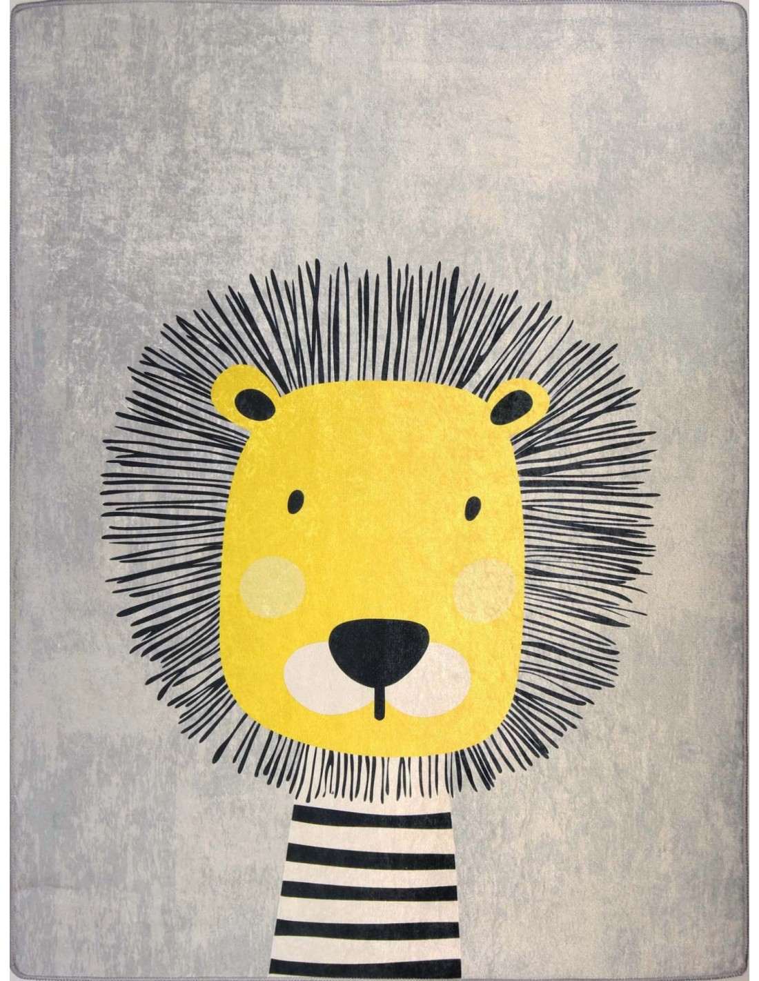 Tapis Enfant SIMBA Gris - 80x150cm | Leroy Merlin