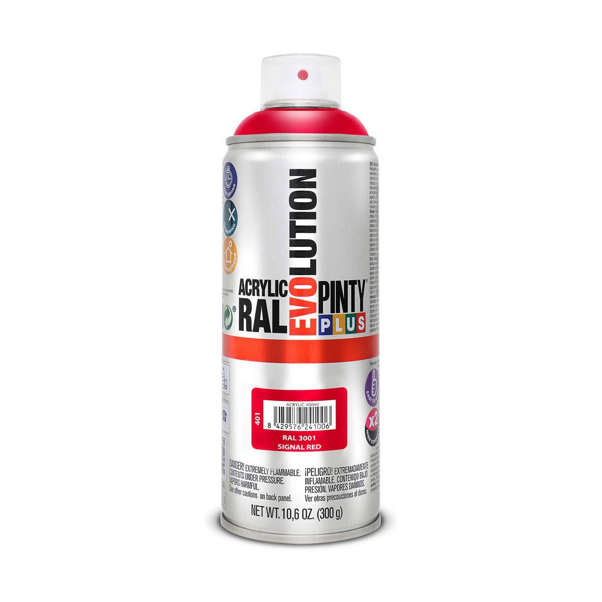 Peinture en spray Pintyplus Evolution RAL 3001 400 ml Signal Red ...