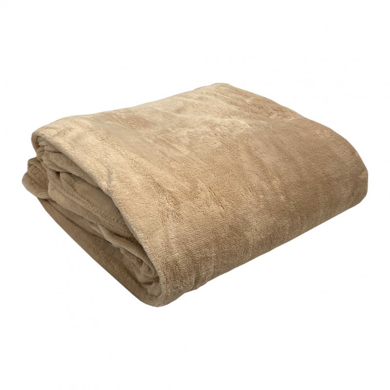 Plaid rose poudré 230 x 250 cm doux et texture polaire - LICHEN 5692 ...