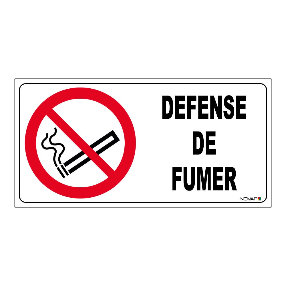 Panneau Défense de fumer - Rigide 960x480mm - 4000305 | Leroy Merlin