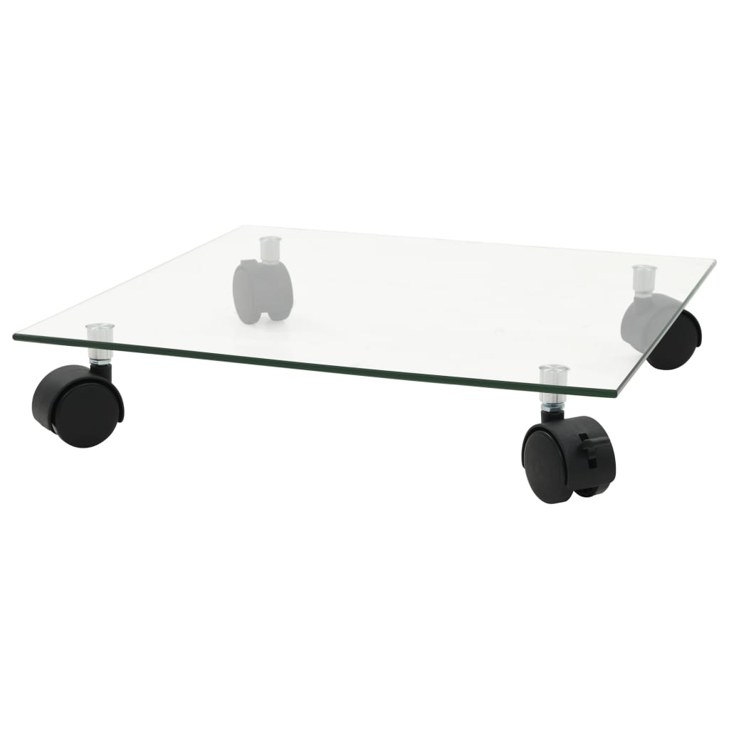 Lot de 2 supports de roue pour pot de fleurs carré en verre trempé ...