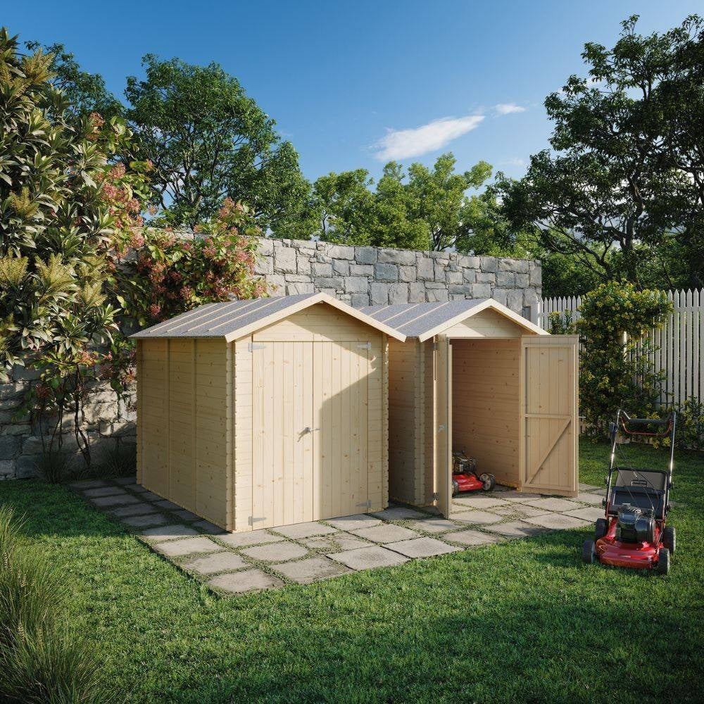 Abri de Jardin Fidan 178 x 273 cm Bois en Palettes avec Double Porte ...