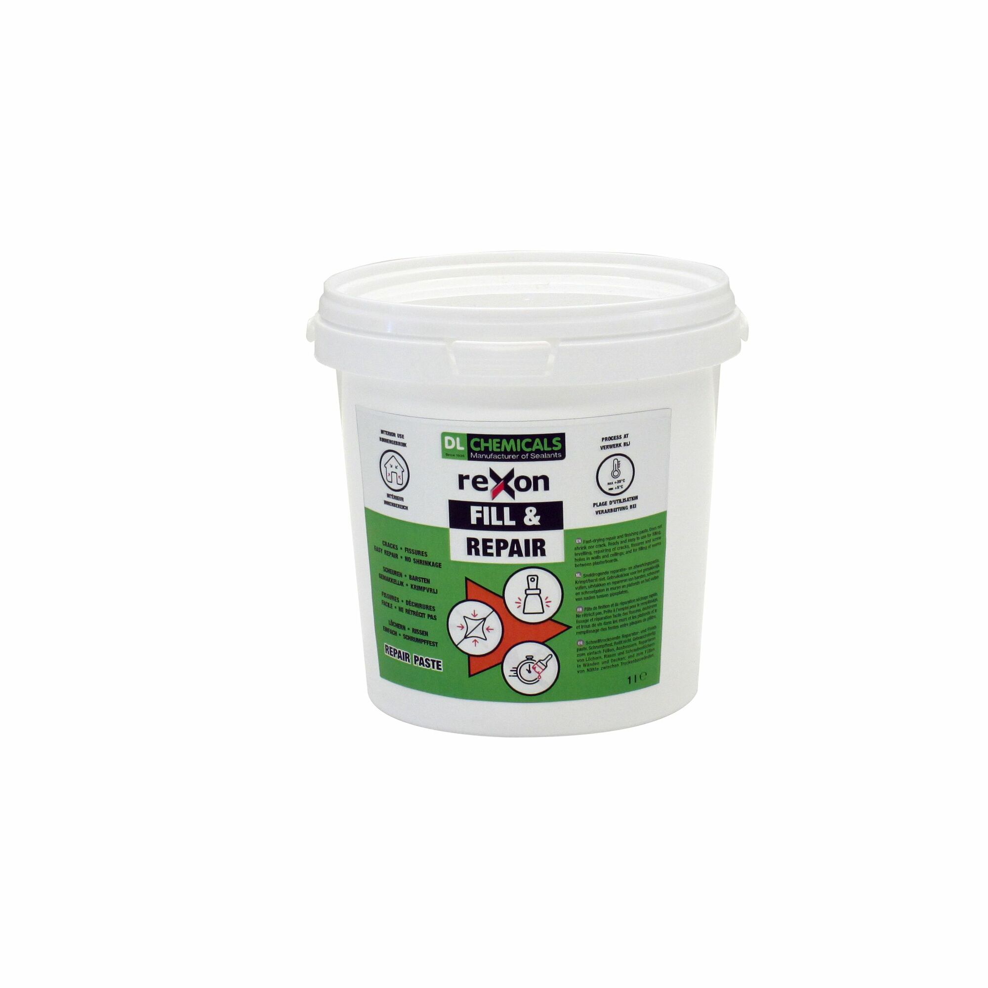 Mastic REXON Fill & Repair (blanc) 1L - Mastic et pâte de réparation ...