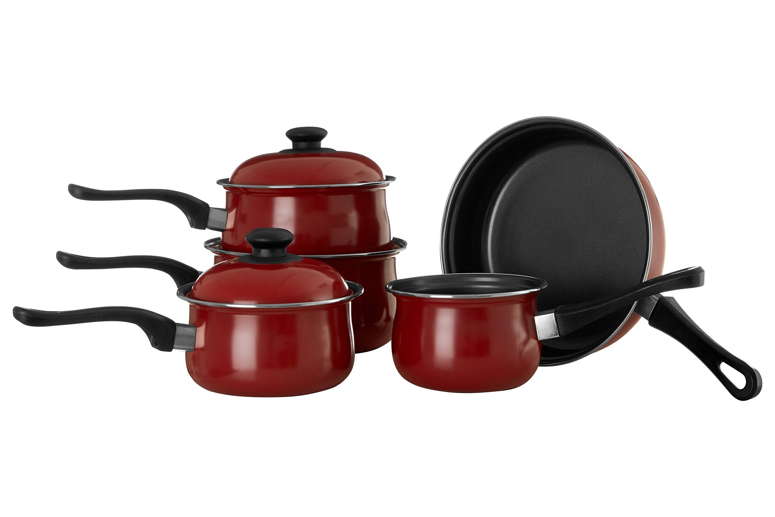 Premier Housewares Set di 5 pentole, colore: Rosso | Leroy Merlin