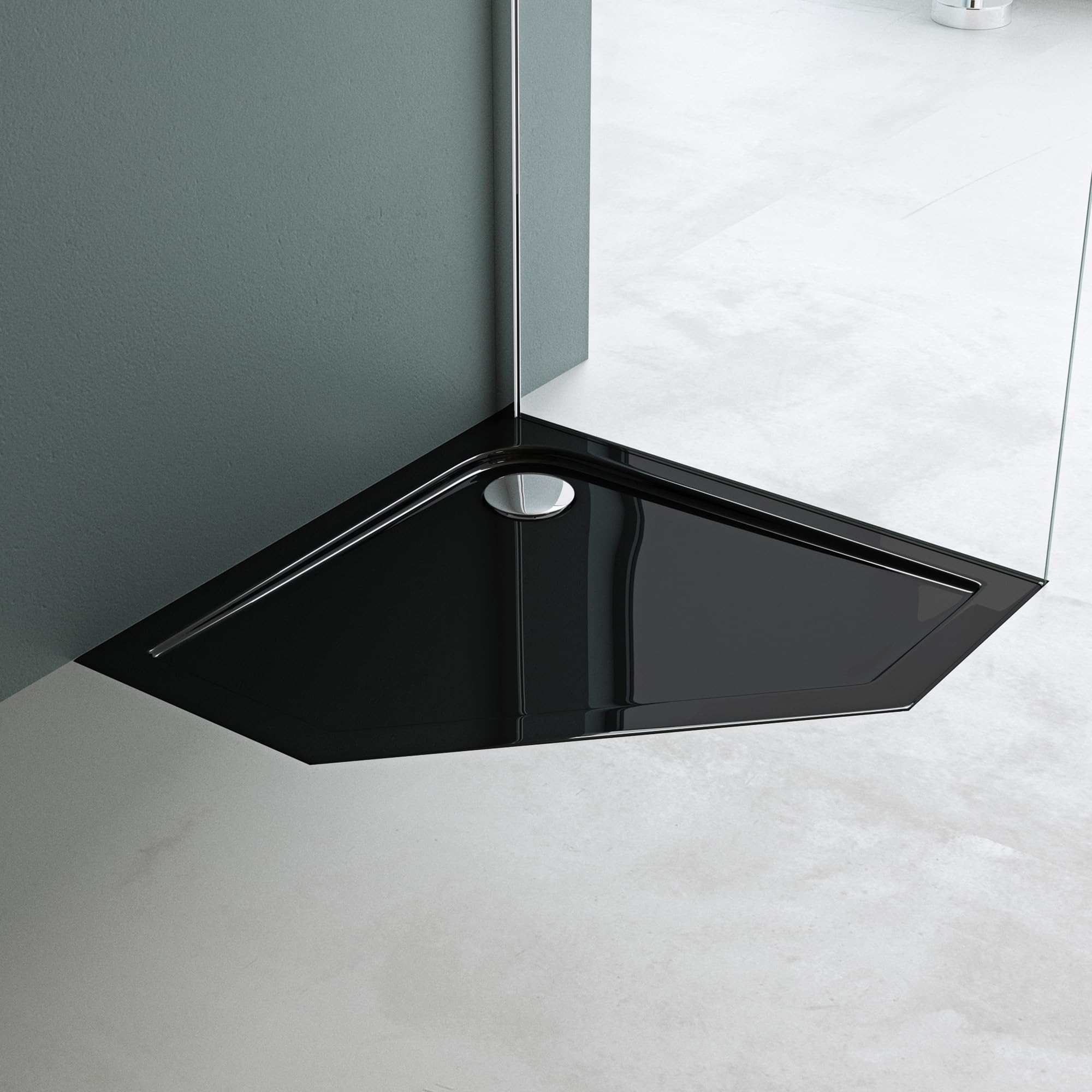 Mai & Mai Receveur de Douche Plat Bac à Douche 90x90x4cm en Acrylique ...