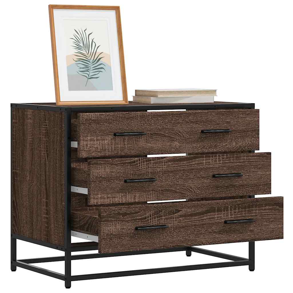 Commode chêne marron 70x41x56 cm bois d'ingénierie | Leroy Merlin