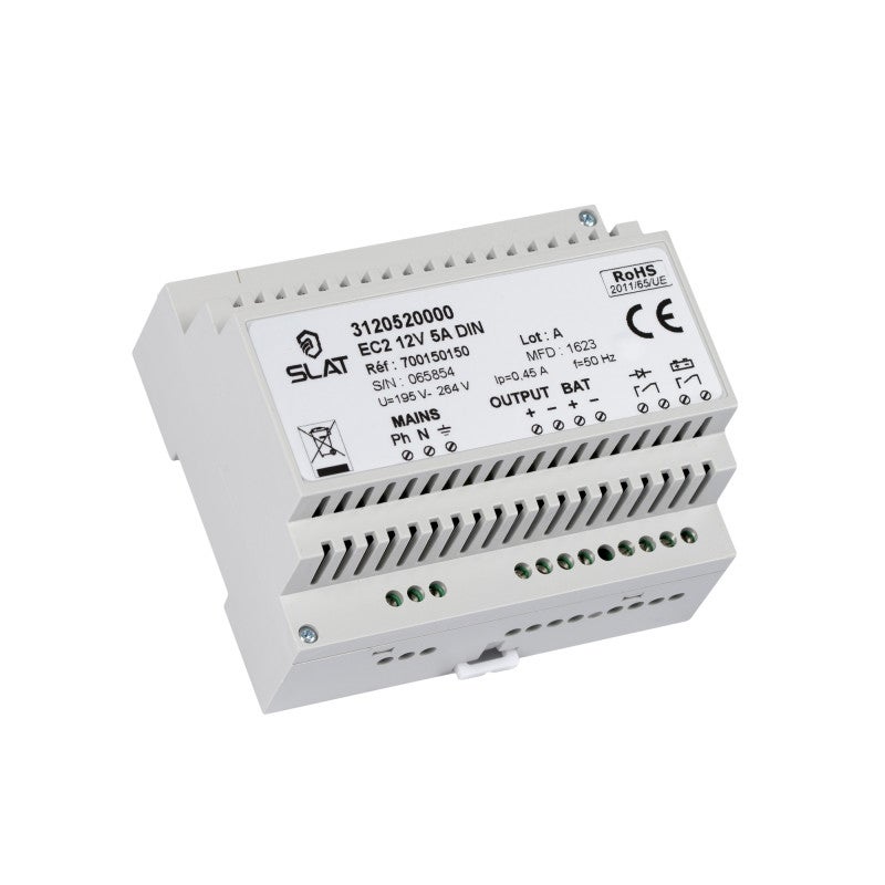 Alimentation chargeur 12V 5A pour rail DIN SLAT 3120520000 | Leroy Merlin