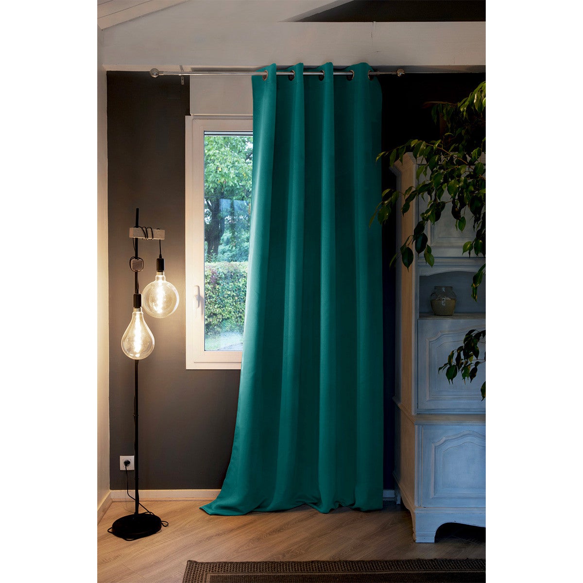 KEEPER - Rideau Thermique Occultant 140x260cm Coloris Canard | Leroy Merlin