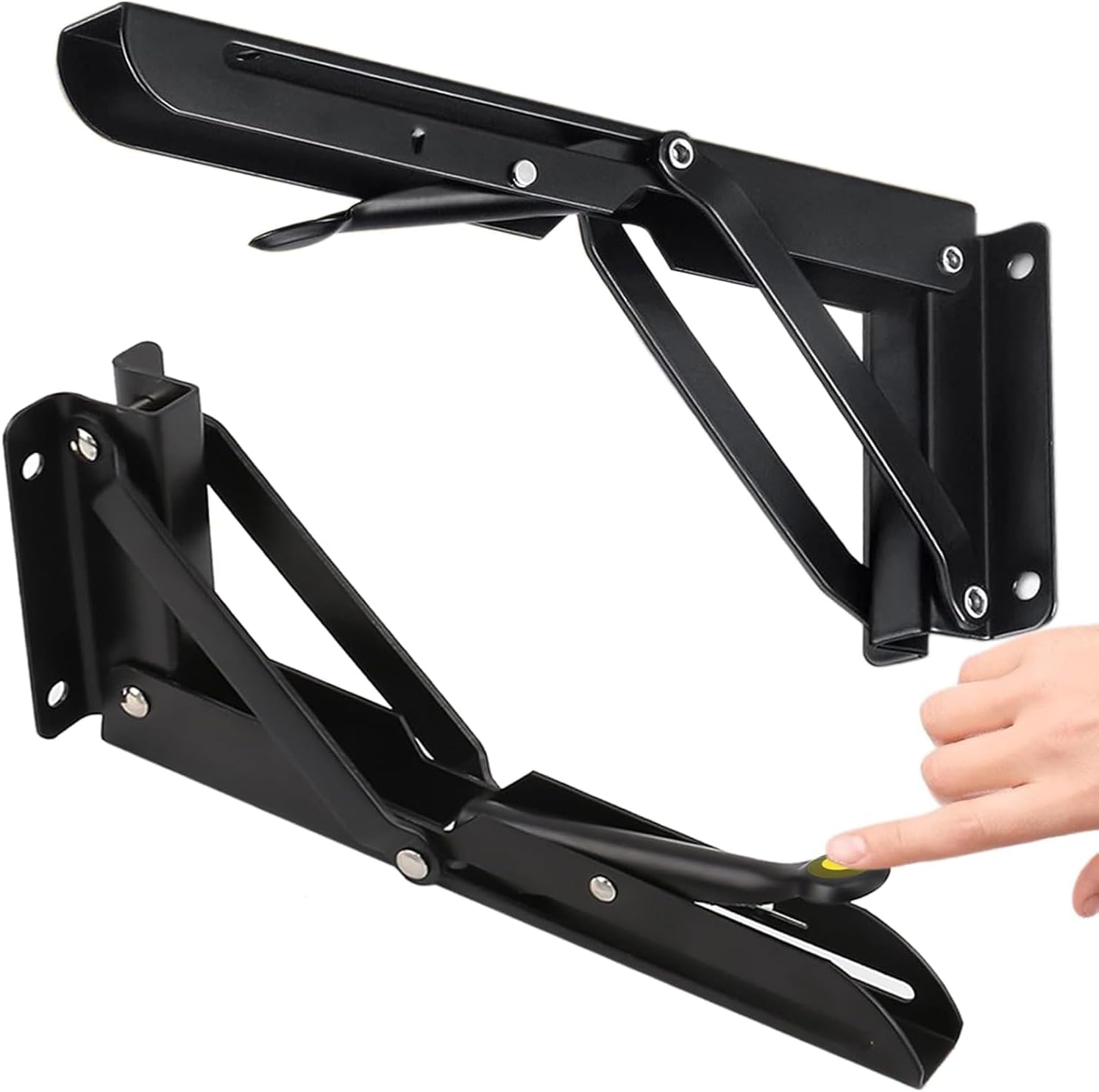 Support pliable robuste, 2 pièces, 25 cm, noir, support mural pour ...