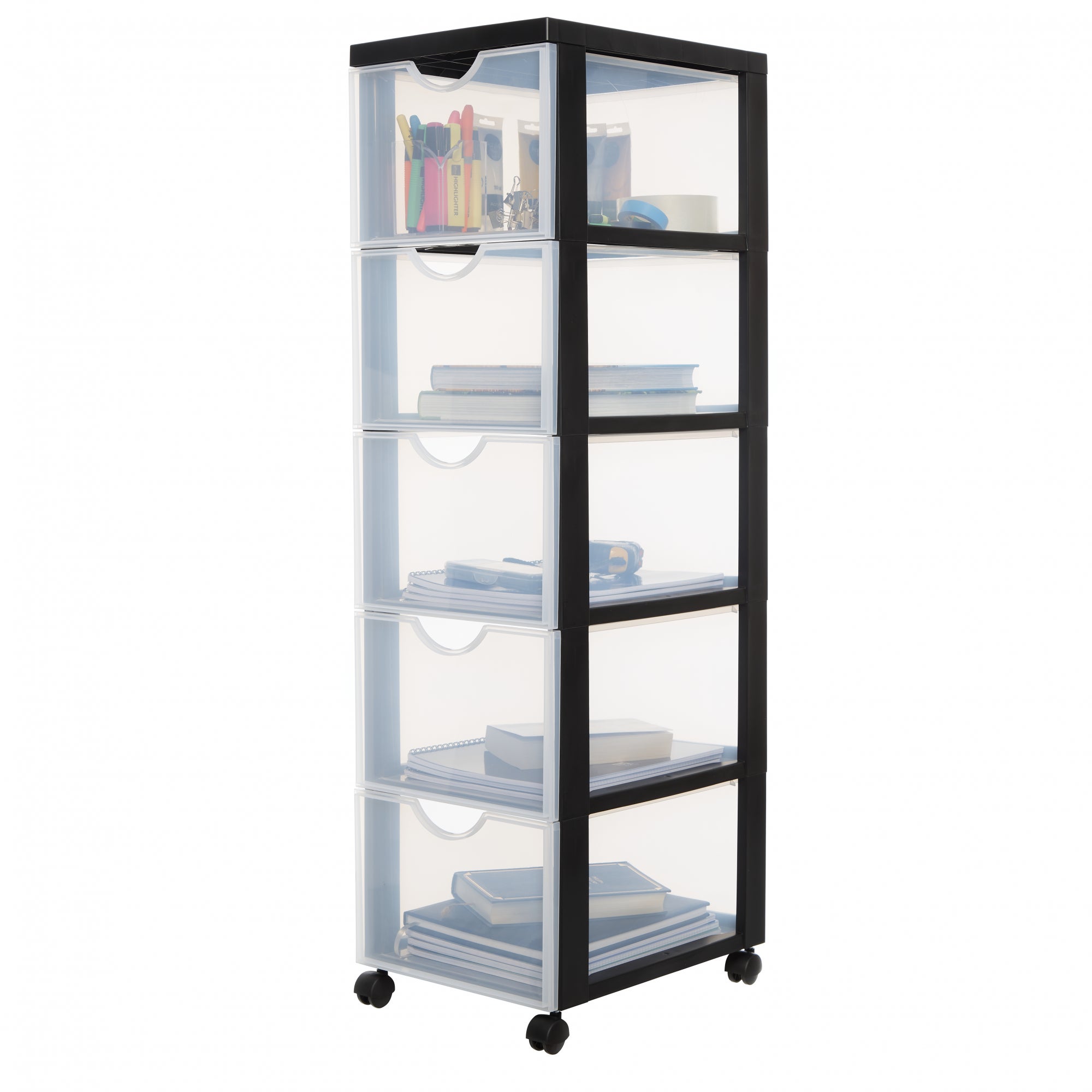 Iris Ohyama, Tour de rangement plastique, Tiroir rangement bureau de ...