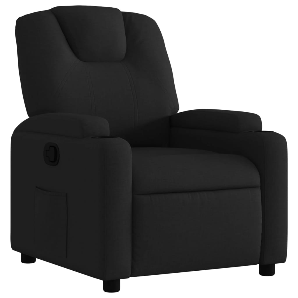 Fauteuil De Salon Chaise Fauteuil Inclinable Noir Tissu Cfw800727