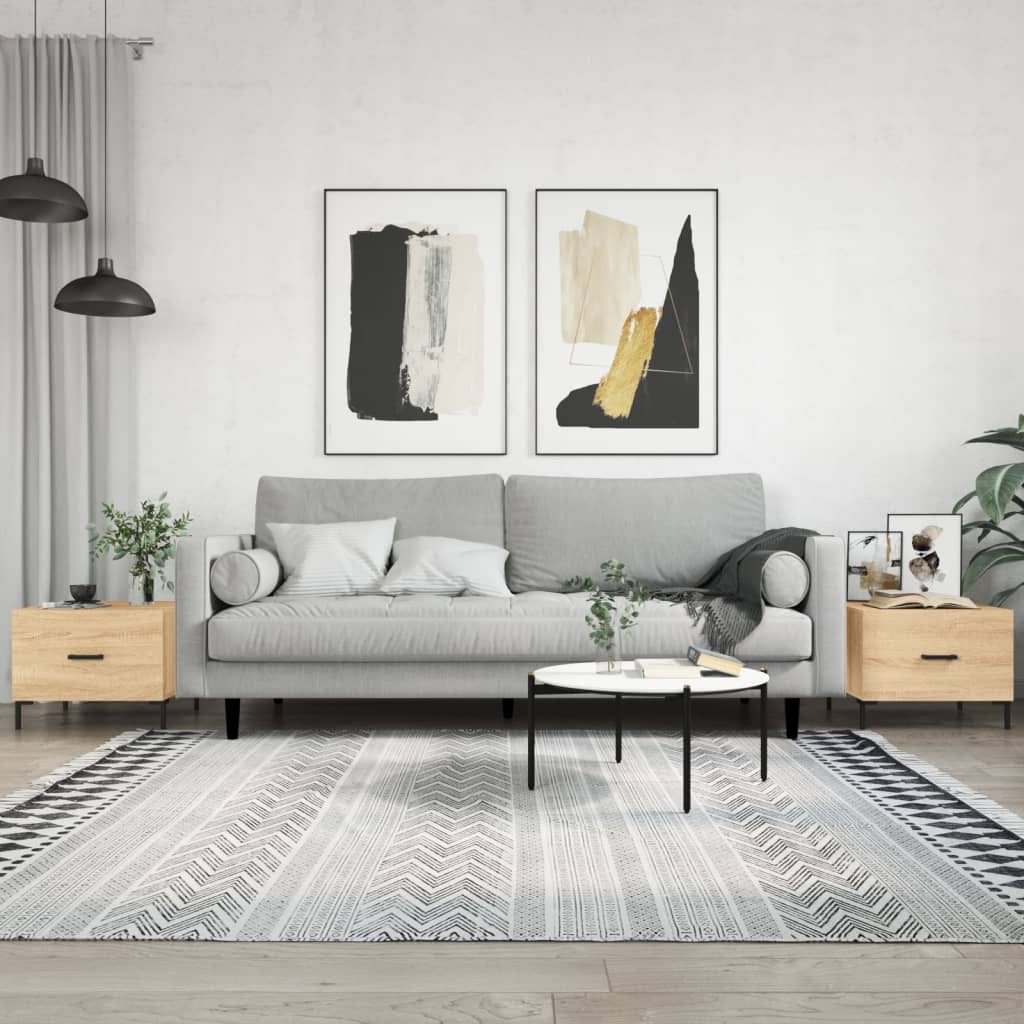 Tables basses 2 pcs | Tables d'appoint | Tables de salon chêne sonoma ...