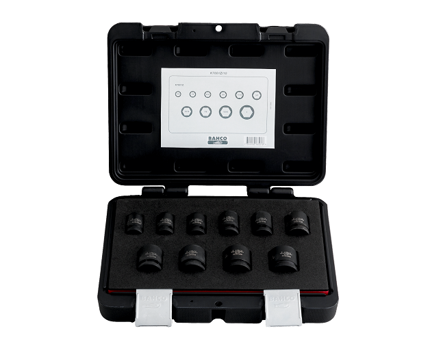 Jeu de douilles à chocs 1/2 profil hexagonal phosphatée, 10 pièces K7801Z/10 Bahco | Leroy Merlin