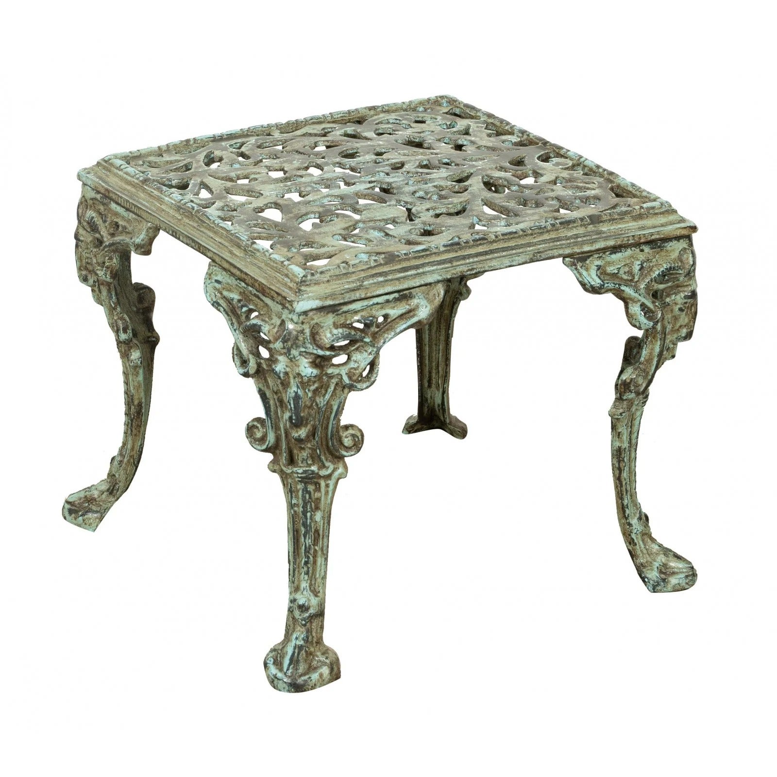 BISCOTTINI Table basse en fonte - Table de jardin avec finition antique ...