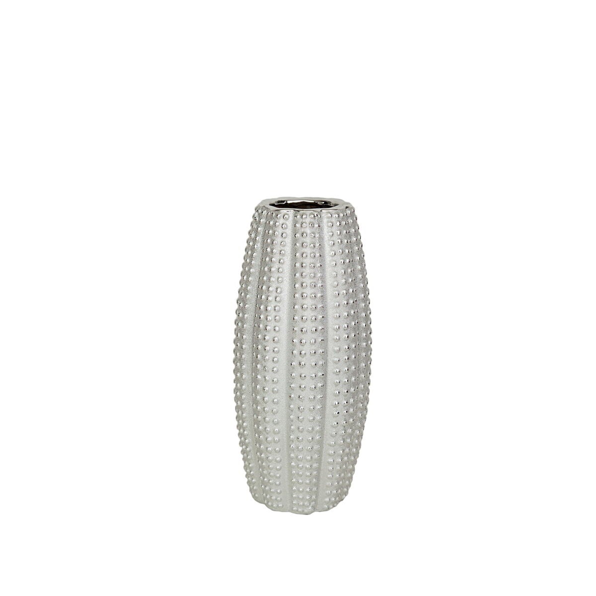 Florero Romimex Plateado Porcelana 13 x 30 x 13 cm - Marca: Romimex ...