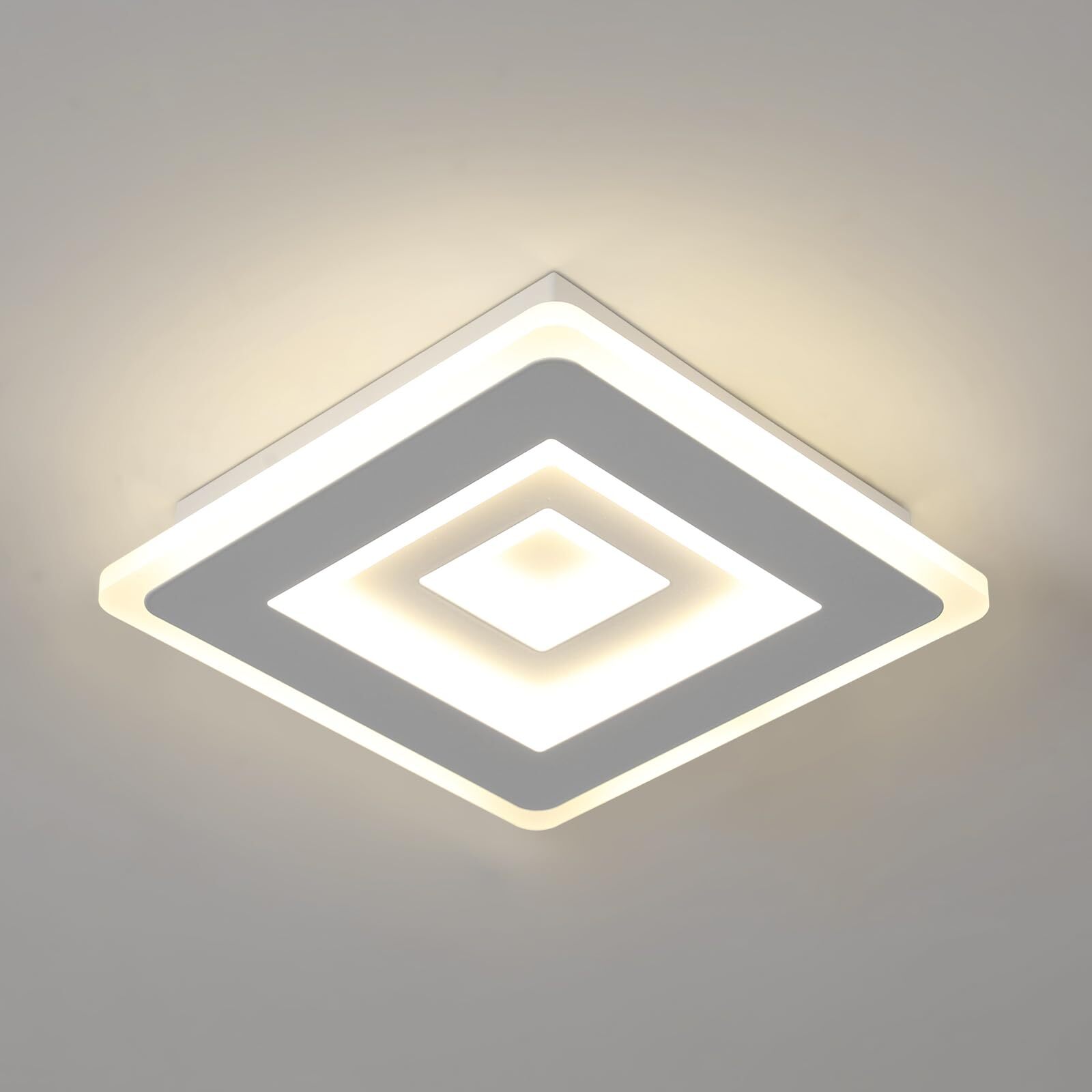GOECO Lámpara de Techo LED Ultrafina, Blanca, Luz Blanca Neutra 26W ...