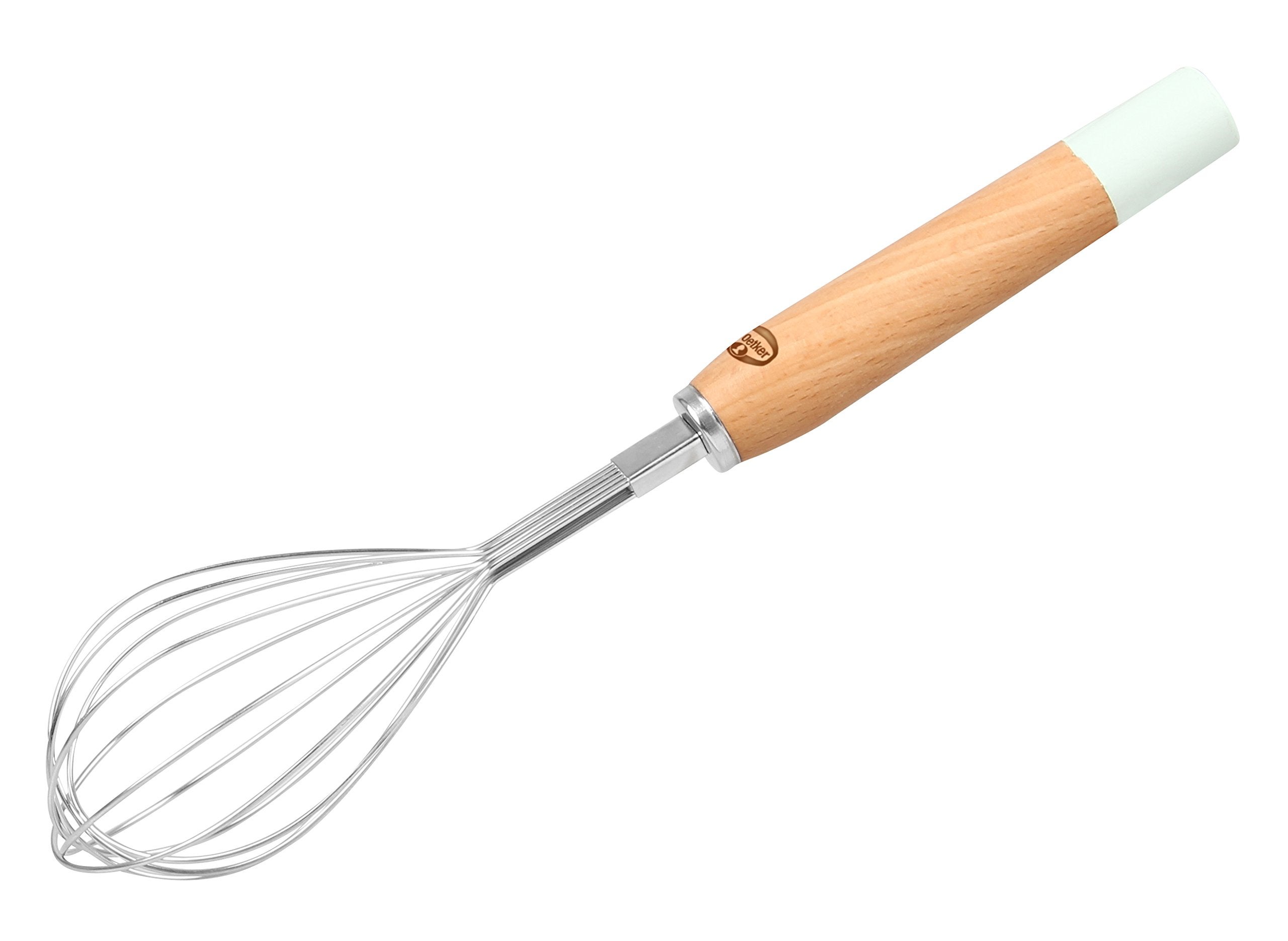 Dr. Oetker Retro Frusta con Manico in Legno, Metallo, Argento/Marrone ...