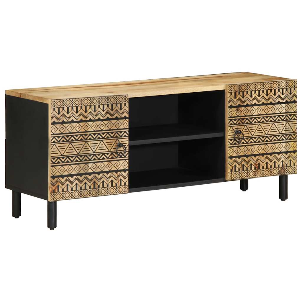 Meuble TV | Banc TV Moderne | Meuble de Rangement noir 105x33 | 5x46 cm ...