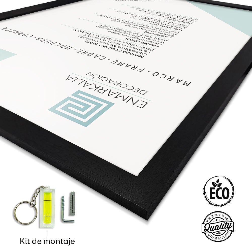 Marco para Poster, Medida 61x91,5 cm, Color Negro (moldura 30x15 mm ...