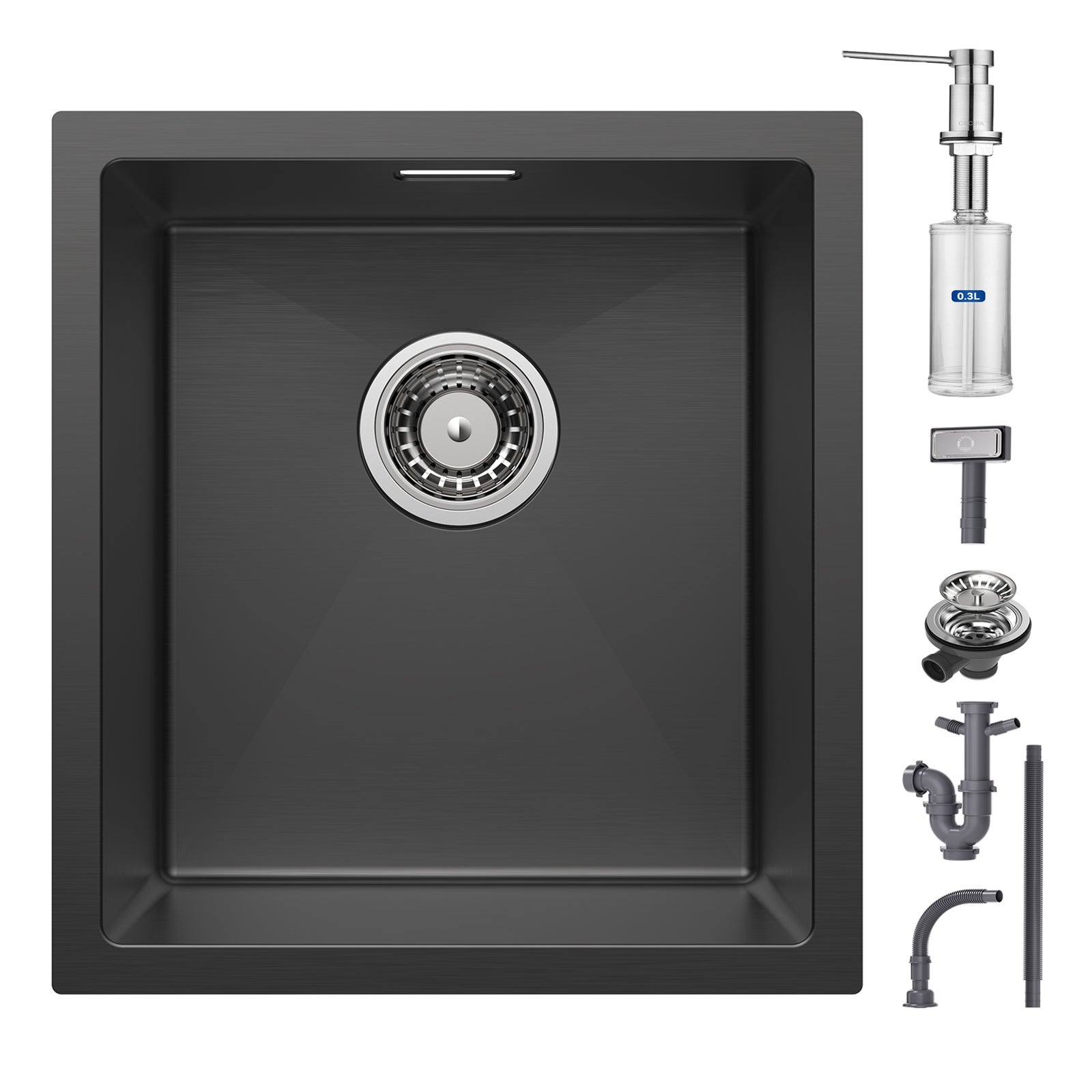 Cecipa max Évier Inox Encastré 40*44*19 cm - Évier de Cuisine 1 Bac ...