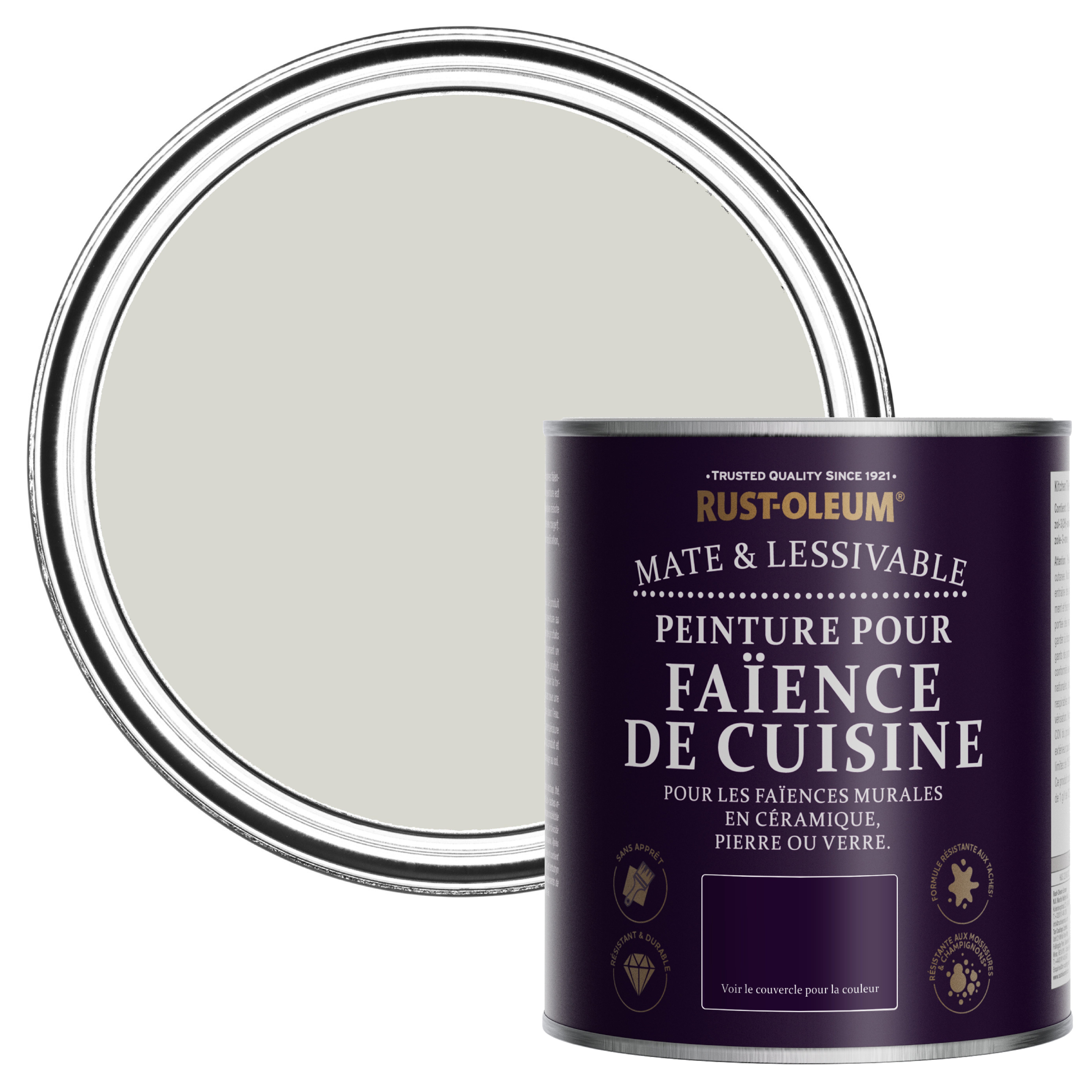 Rust-Oleum Peinture Grise pour Faïence de Cuisine, Mat - Bouleau 750ml ...