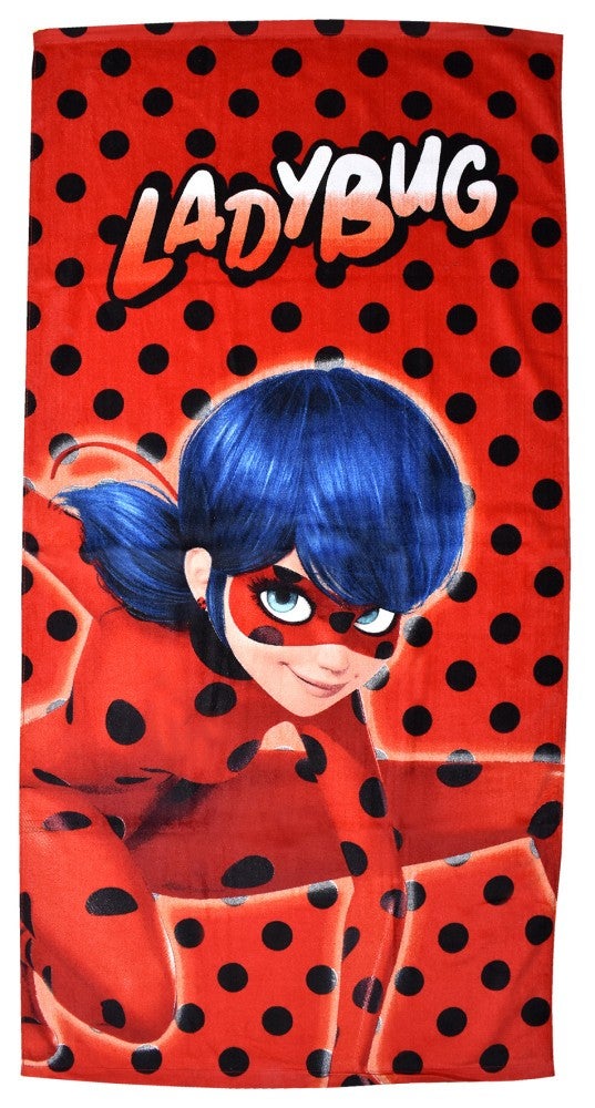 Serviette de bain à pois Miraculous Tales of Ladybug et Chat Noir ...