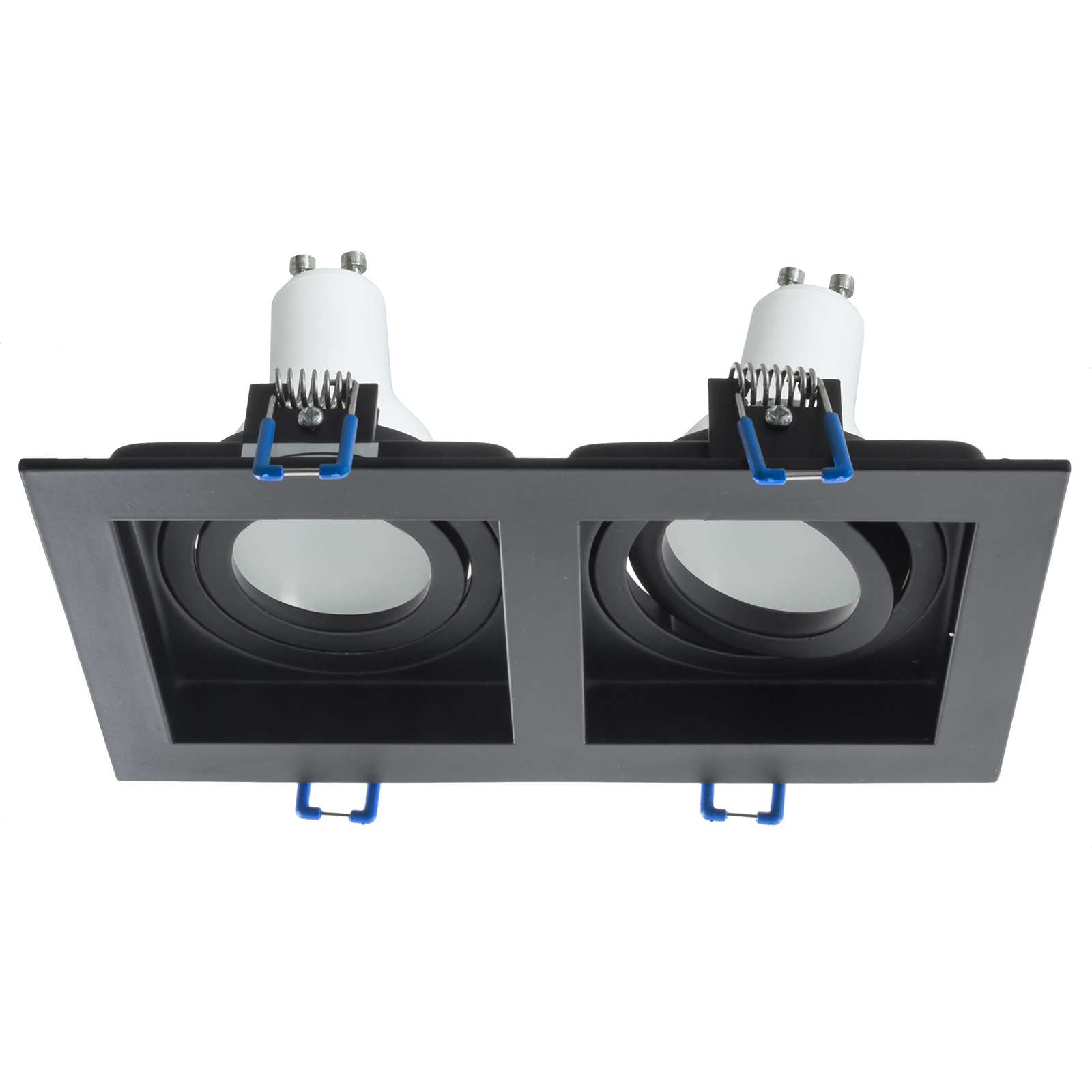 Foco empotrado rectangular doble lámpara LED GU10 16W plafones 230V ...