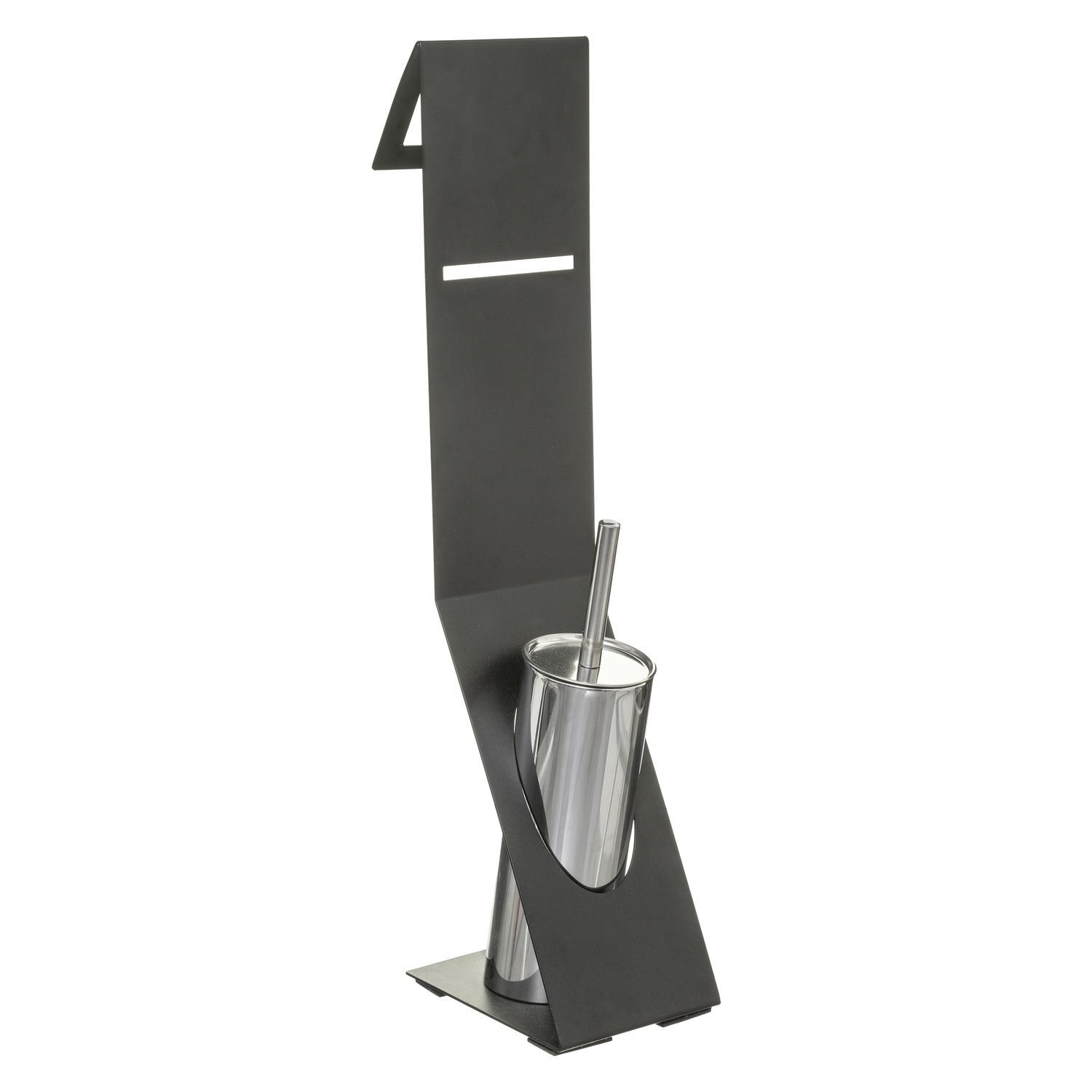 Valet Wc Design Silver - H. 70 Cm - Noir | Leroy Merlin