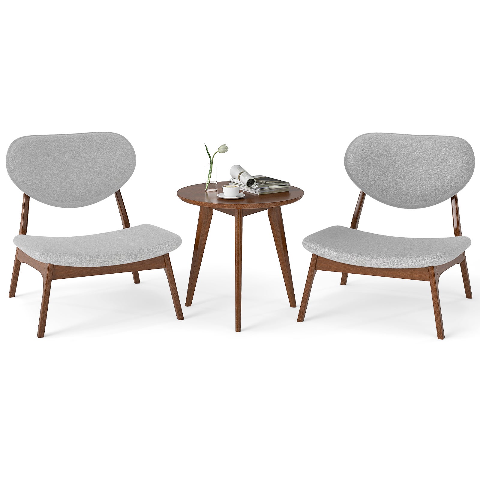 Lot de 2 Fauteuil Salon avec Petite Table Basse, Fauteuil de Lecture ...