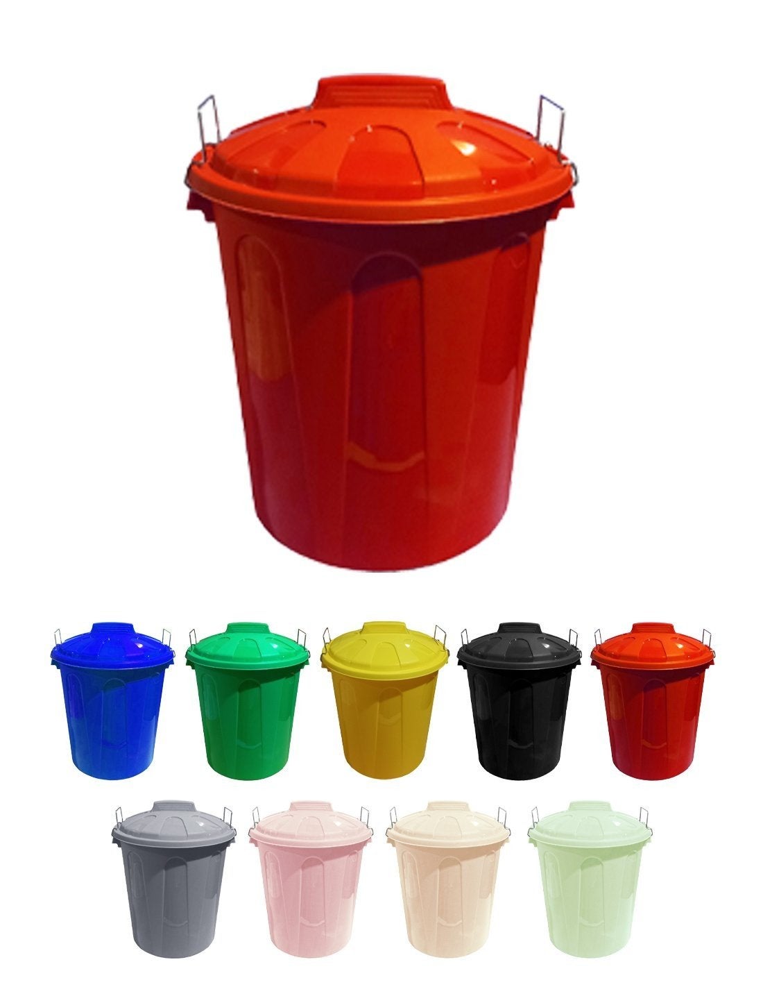 Cubo Basura de plástico con Tapadera | Cubo almacenaje y reciclaje ...